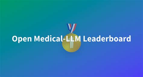 Open Medical Llm Leaderboard A Hugging Face Space By Openlifescienceai