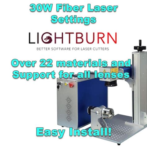 Ultimate 30w Fiber Laser Lightburn Library File Diverse Materials And Finishes For Precision
