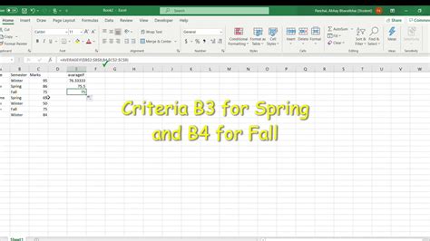 Excel Functions Averageif Countif Max And Min Youtube