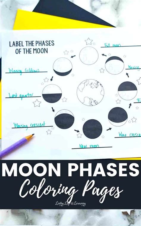 Moon Phases Coloring Pages