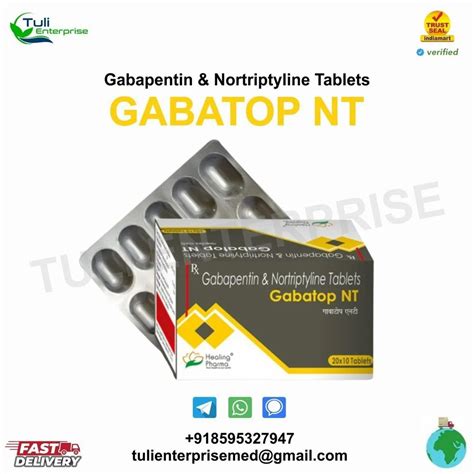 Gabatop Nt Gabapentin Plus Nortriptyline Combination 400 Mg 20x10 Tablets At 200 Box In