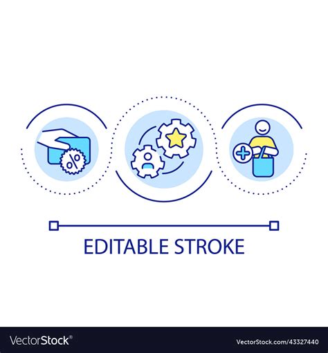 Increasing Upsells Loop Concept Icon Royalty Free Vector