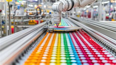 Automated Color Sorting Robotic Arm Precision In Manufacturing And