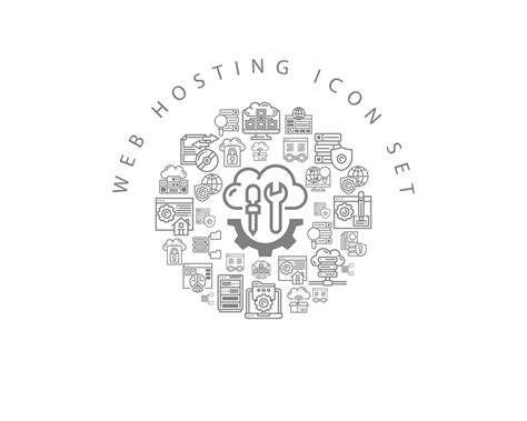 Web Hosting Icon Set Design On White Background 10742735 Vector Art At Vecteezy