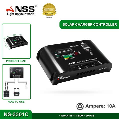 NSS Original Solar Charge Controller 12V 24V 10A 20A 30A LCD Intelligent Auto Regulate PWM
