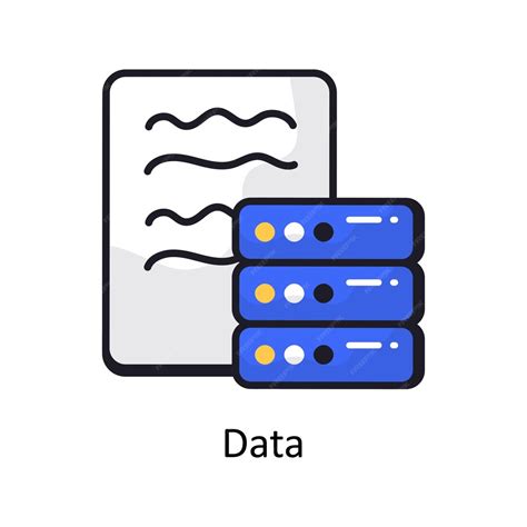 Premium Vector Data Filled Outline Doodle Design Illustration Symbol On White Background Eps