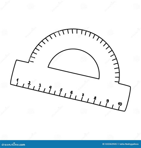 Protractor Ruler Icon School Illustration Education Icon