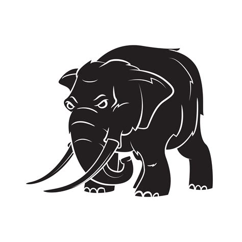 Elephant Trunk Black Vector Illustration 20616349 Vector Art At Vecteezy