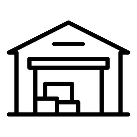 Premium Vector City Warehouse Icon Outline Vector Trailer Port Export Ship