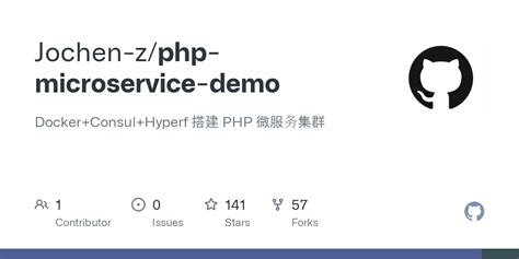 Github Jochen Zphp Microservice Demo Dockerconsulhyperf 搭建 Php 微服务集群
