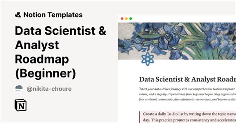 Data Scientist Analyst Roadmap Beginner Template By Nikita Choure