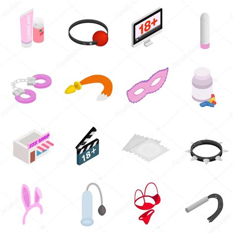 Ícones Do Sexo Estilo 3d Isométrico — Vetor De Stock © Juliarstudio 100087890