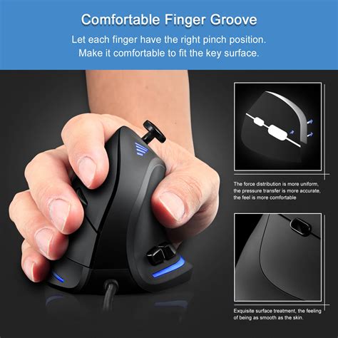 Зелотес вертикальная игровая мышь проводная RGB | AliExpress