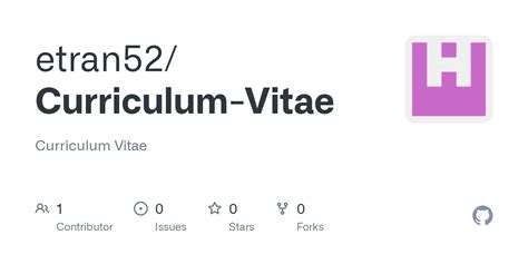 GitHub Etran52 Curriculum Vitae Curriculum Vitae