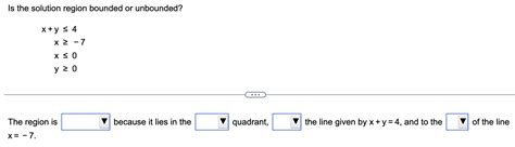 Solved Is The Solution Region Bounded Or Unbounded