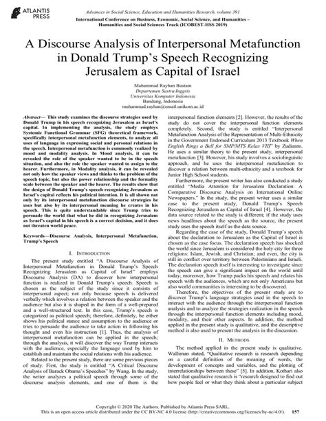 trump s jerusalem speech a discourse analysis
