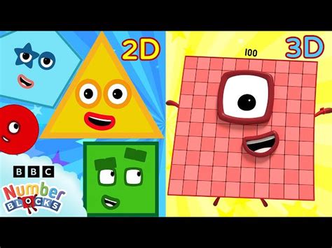 2d And 3d Numberblocks Compared Learn Shapes And Learn To Count