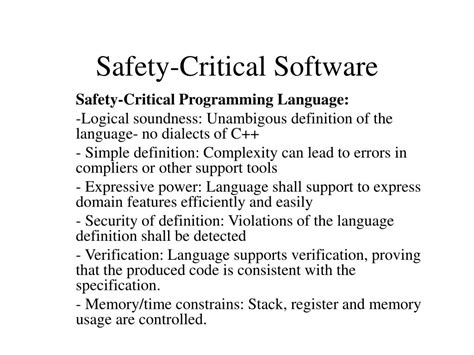 Ppt Safety Critical Systems 3 Powerpoint Presentation Free Download Id7059452
