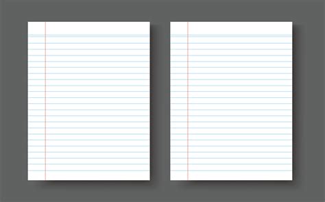 Blank Notebook Paper Sheet With Lines Vector Illustration 14030141