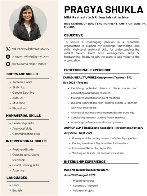 Pragya Shukla Cv Pdf