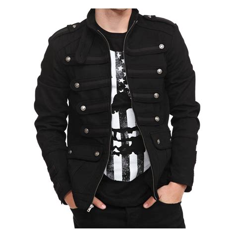Men Military Goth Jacket Band Vtgn Jacket Hunt