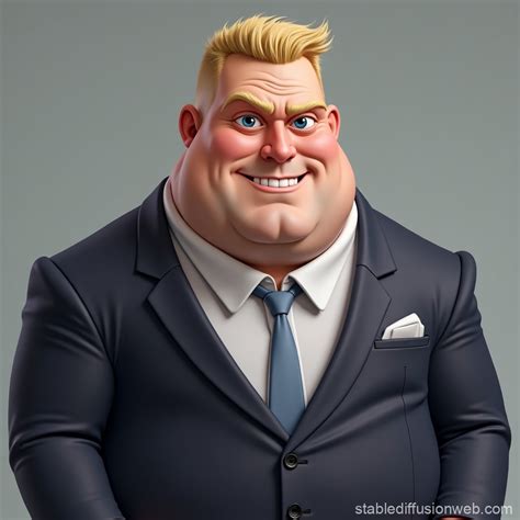 Muscular Man In Suit Stable Diffusion Online