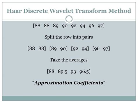 ppt image compression with haar discrete wavelet transform powerpoint