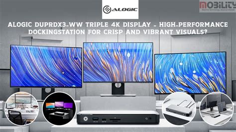 Alogic Duprdx3 Ww Triple 4k Display High Performance Docking Station For Crisp And Vibrant