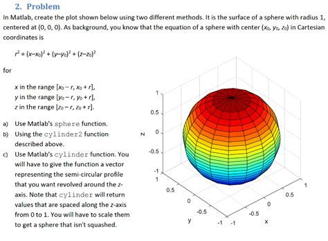 Solved 2 Problem In Matlab Create The Plot Shown Below