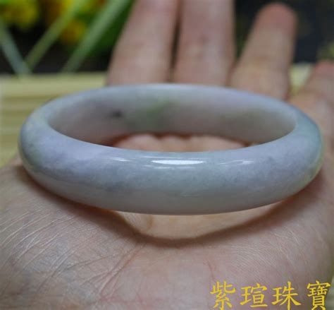 J173紫羅蘭翡翠玉鐲A貨 18 5號 淡紫羅蘭手鐲 紫 瑄 珠 寶