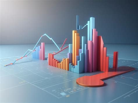 Premium Photo Navigating Trends 3d Chart And Trend Graph With Data Analysis In Finance