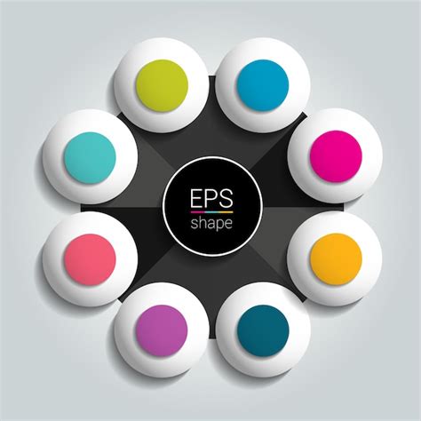 Premium Vector Round Infographic 8 Steps Net Flow Chart Diagram Graph