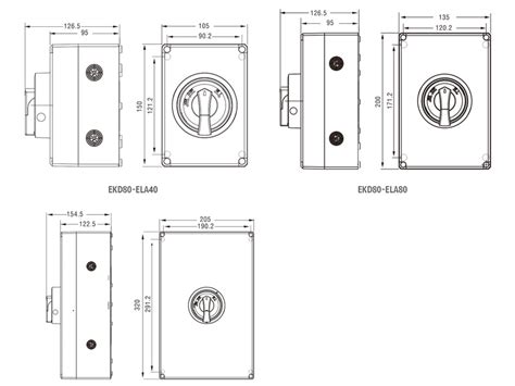 EKD80 External Aluminum Box Isolator Switch ETEK Electric