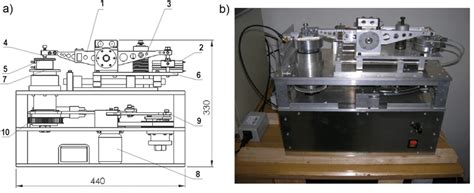 A Schematics Of The Fretting Tester 1 Lever 2 Pneumatic Actuator