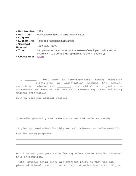 Free Printable Authorization Letter Templates Word Pdf Claim