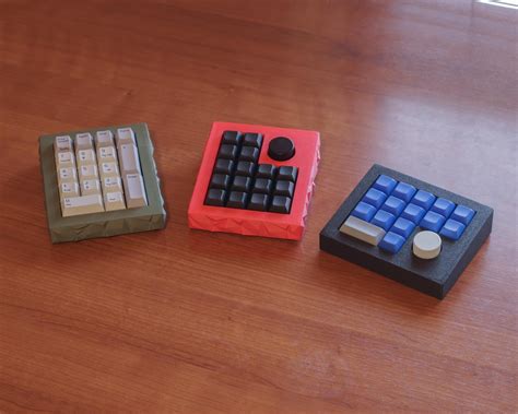 Pikatea Macro Numpad Kp17 Macropad Or Numpad In A Unique 3d Printed Shard Design Knob