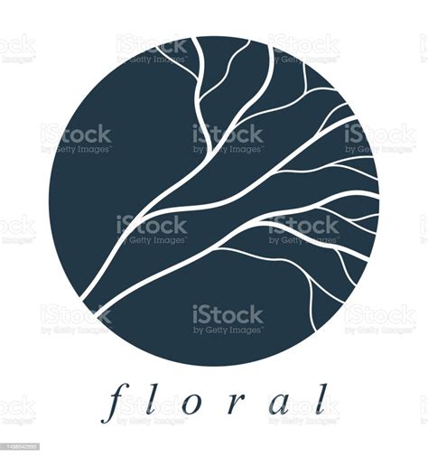 세련된 벡터 플로럴 모노그램 고립 그래픽 디자인은 원형의 모양에 로고 또는 엠블럼을 잎 부티크 또는 호텔 이나 살롱 로고 클래식 스타일 선형 요소 템플릿 로고에 대한 스톡