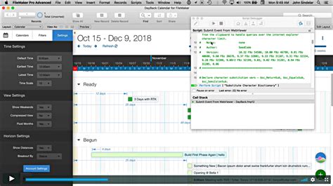 Time Tracking In FileMaker With DayBack Calendar SeedCode