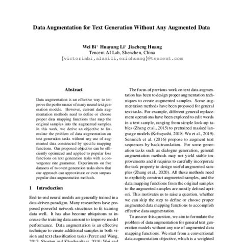 Data Augmentation For Text Generation Without Any Augmented Data Acl Anthology