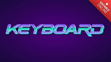 Keyboard Fantasy Text Effect Generator