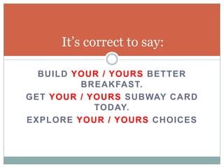 Possessive Pronouns And Adjective Possessive Pptx