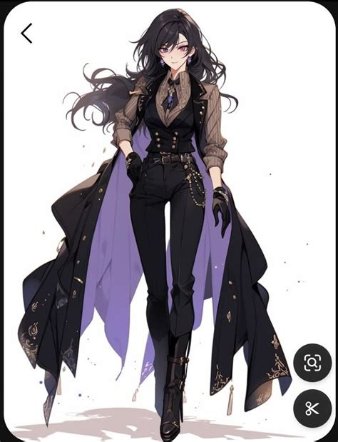Anime Woman In Black Dress