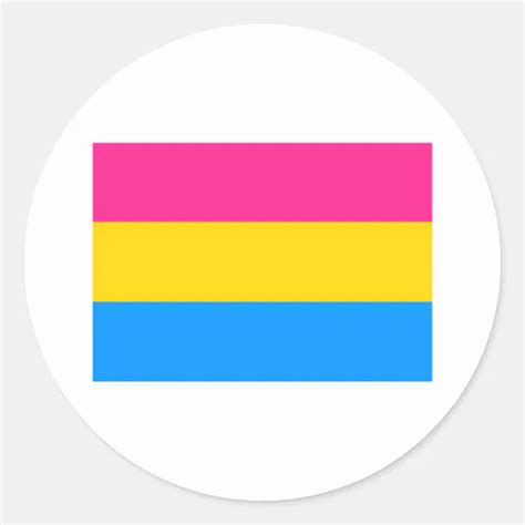 Pansexual Pride Flag Classic Round Sticker Zazzle