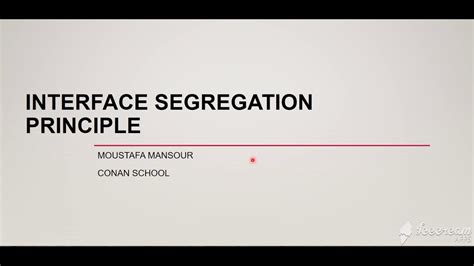 Solid Principles Interface Segregation Principle بالعربي Youtube