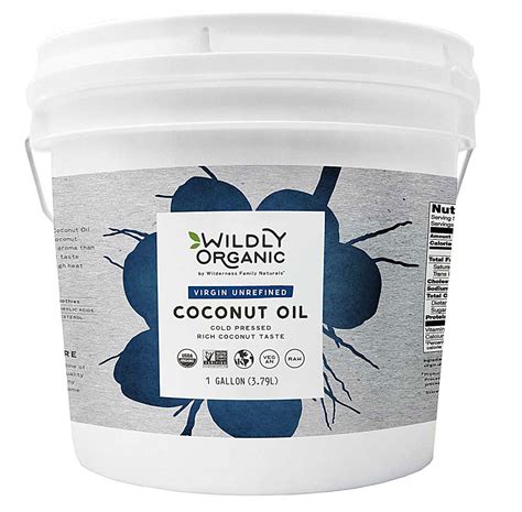 Wildly Organic Virgin Unrefined Coconut Oil 1 Gallon Vitacost