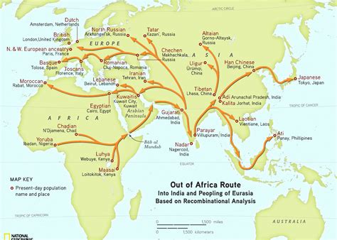 Human Migration From Africa Map Map Of Africa