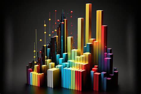Premium Photo Abstract Visualisation Of Colorful Graph Data Analysis