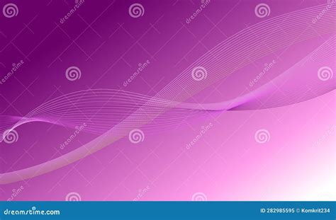 Pink Violet Color With Curves Lines Wave Soft Gradient Abstract Background Stock Vector