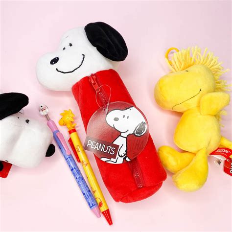 스누피 [맙소사잡화점] 피너츠 스누피 필통 펜 꽂이 파우치 봉제 캐릭터 필통 위시버킷
