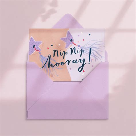 Nip Nip Hooray Card Funny Birthday Card Feminist Birthday Etsy
